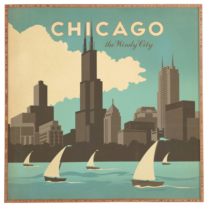 Anderson Design Group Chicago Framed Wall Art, Large - Contemporary - Prints And Posters - by ...