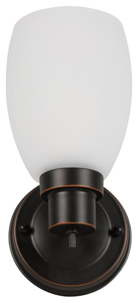 Lydia Stainless Steel Wall Light in Oil-Rubbed Bronze - Transitional ...
