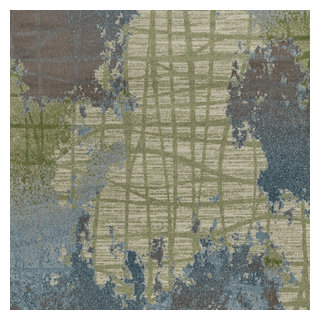 10' x 13' Blue and Green Abstract Area Rug - Contemporary - Area Rugs ...