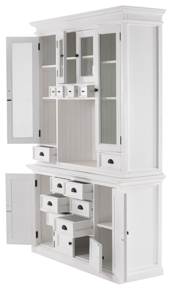 Classic White Kitchen Hutch - Transitional - China Cabinets And Hutches ...