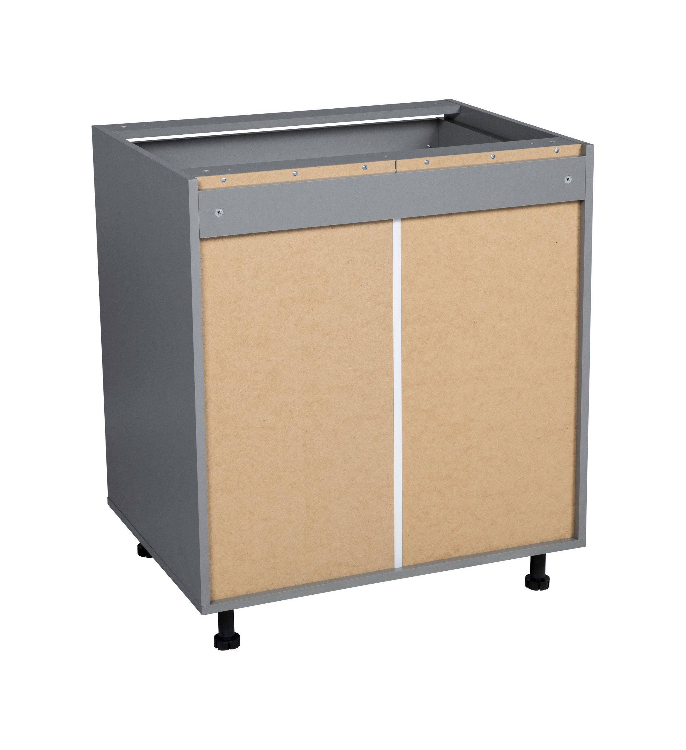 24 Base Cabinet Double Door Single Drawer Grey, 24 x 34 1/2 x 23 3/8 ...