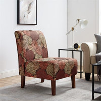Linon Coco Harvest Upholstered Tufted Accent Chair in Rust/Orange ...