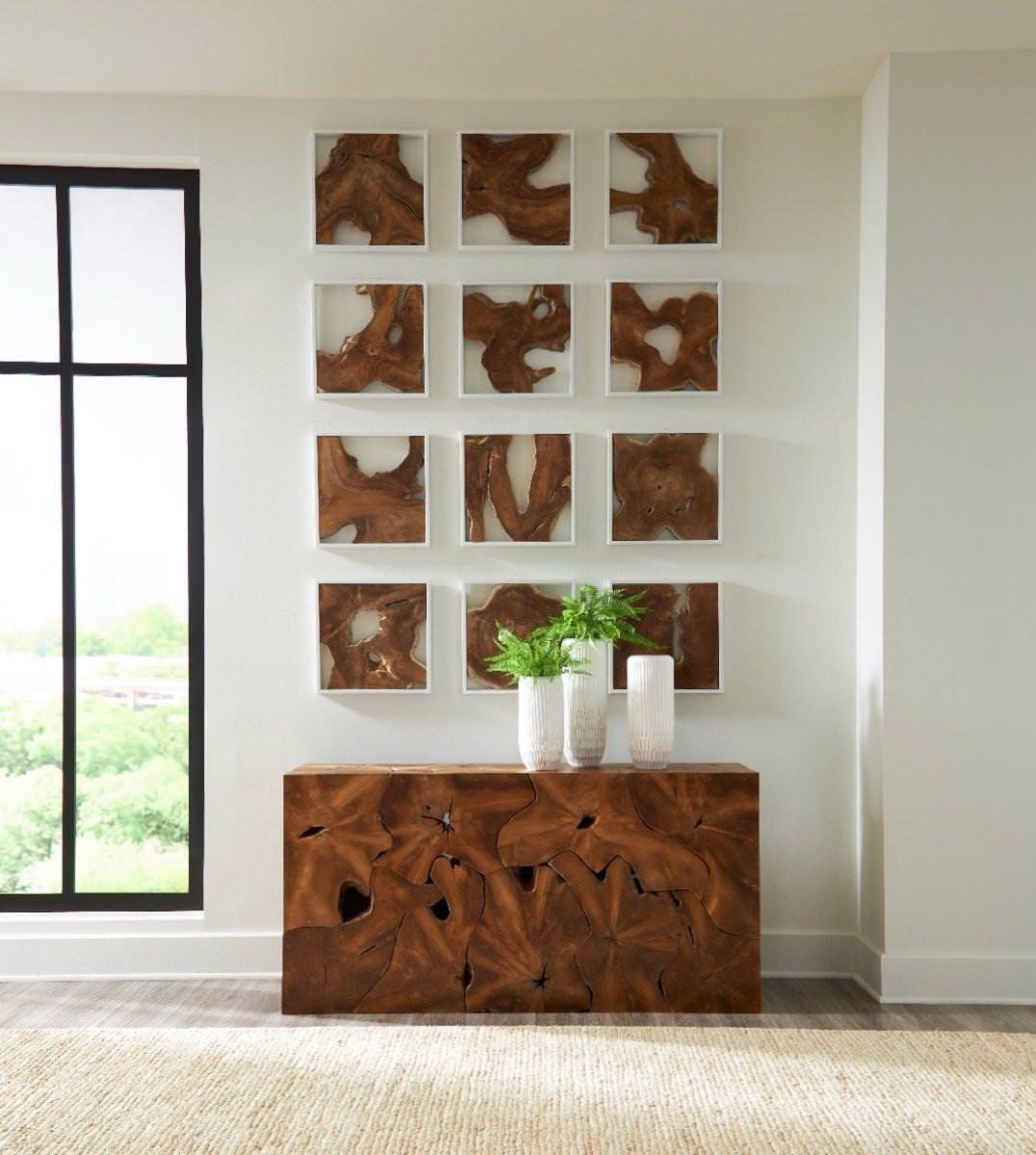 Teak Slice Console - Rustic - Console Tables - by Lighting Reimagined | Houzz