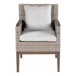 Marina Patio Arm Chair, Set of 2 - Tropical - Outdoor Dining Chairs ...