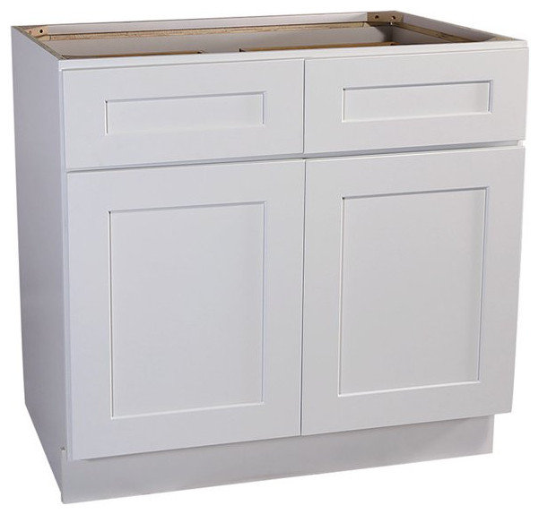 Modern Base Storage Cabinet, Double Design With Framed Doors & Drawers ...