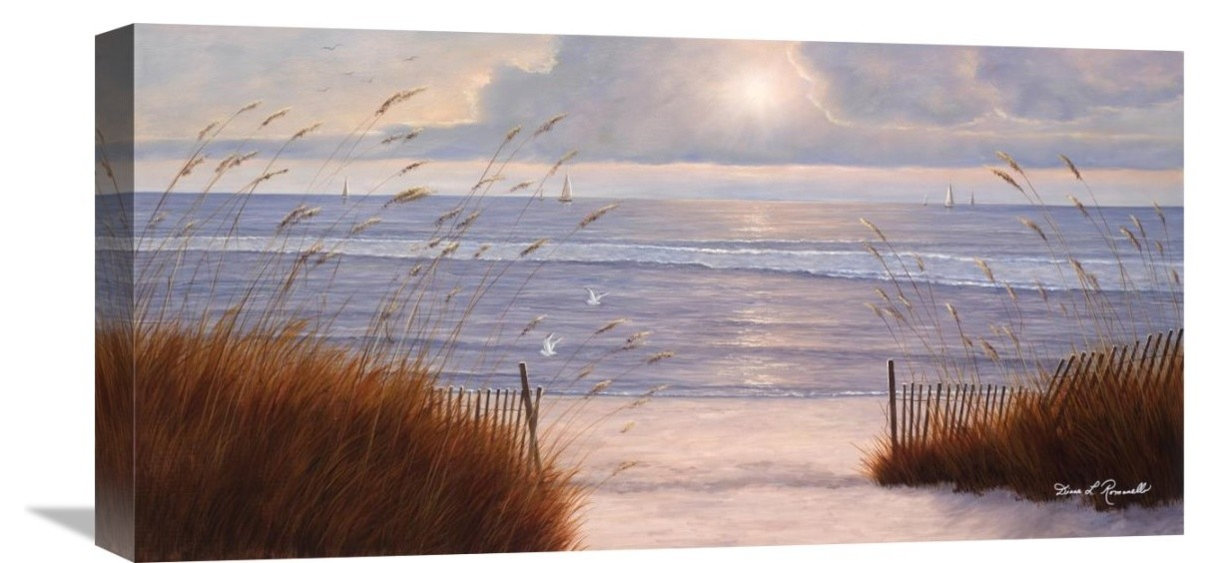 "Beach Peace" Artwork, 24" x 12", 24" x 12" - Beach Style - Prints And ...