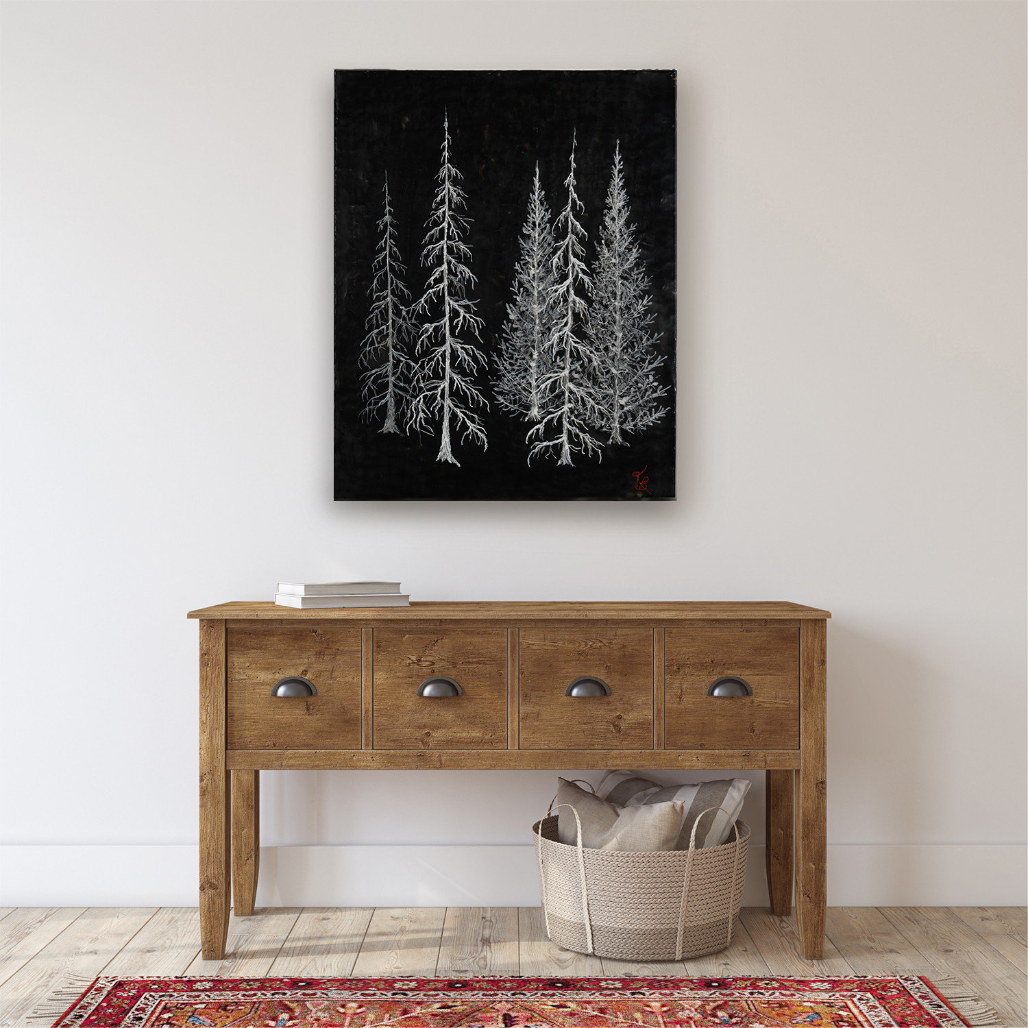 Monoscape XXXIII' Wrapped Canvas Wall Art by Karen Biery, 24"x30 ...