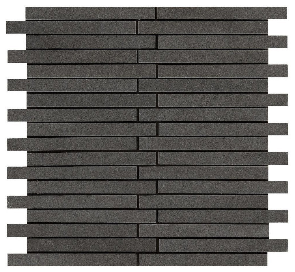 Basalt Offset Mosaic, 5/8 X 6 Honed, 10 sq.ft. - Contemporary - Mosaic ...