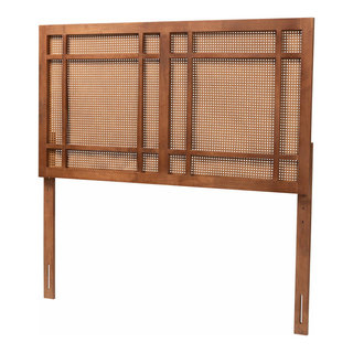 Esther Rattan Ash Walnut Headboard, King - Tropical - Headboards - by ...