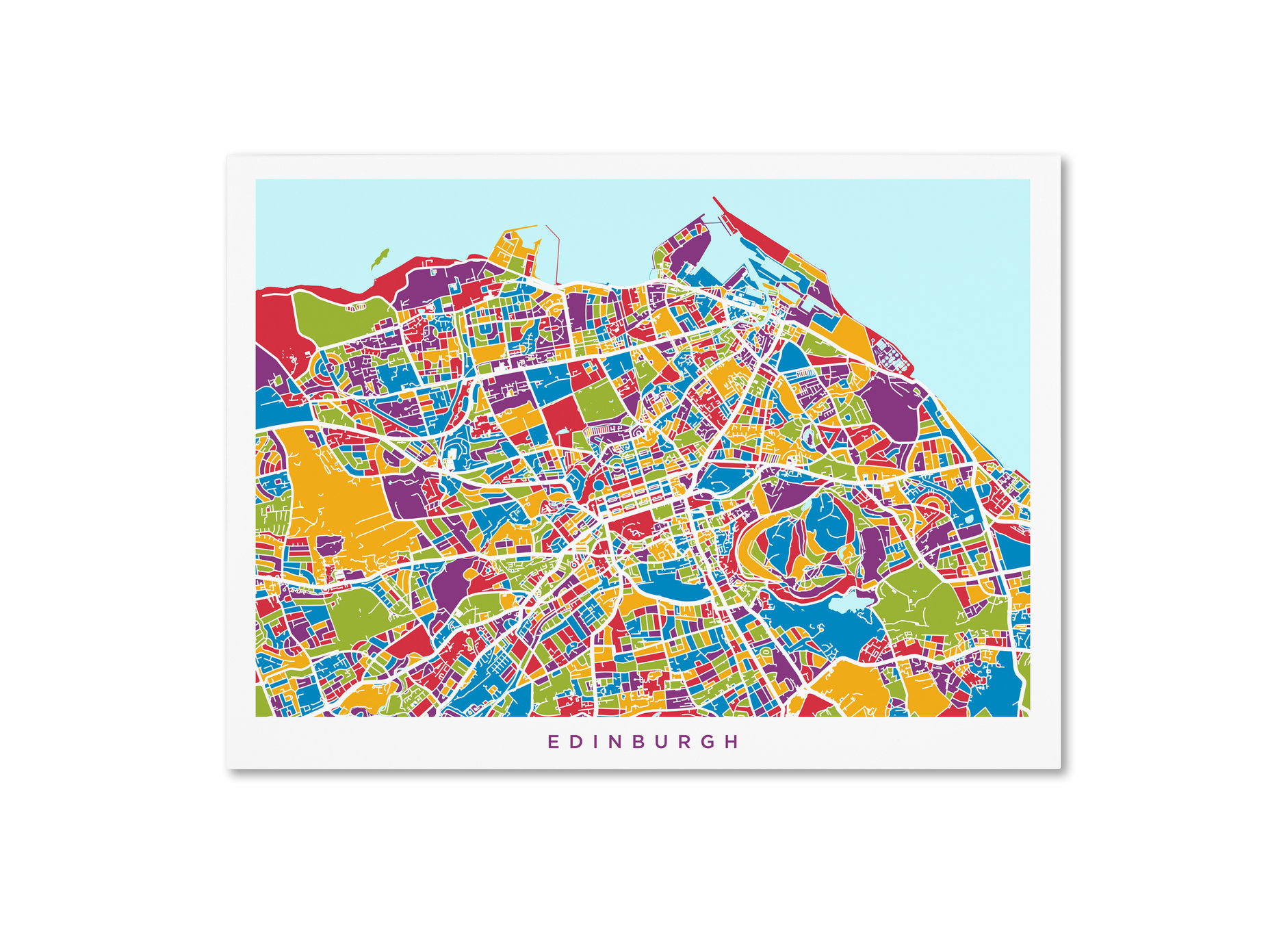 'Edinburgh Street Map' Canvas Art by Michael Tompsett, 18" x 24 ...