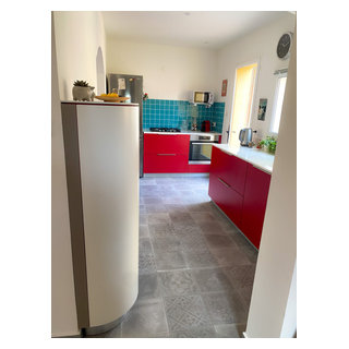 Conception & rénovation de cuisine - Marseille - Midcentury - Kitchen ...