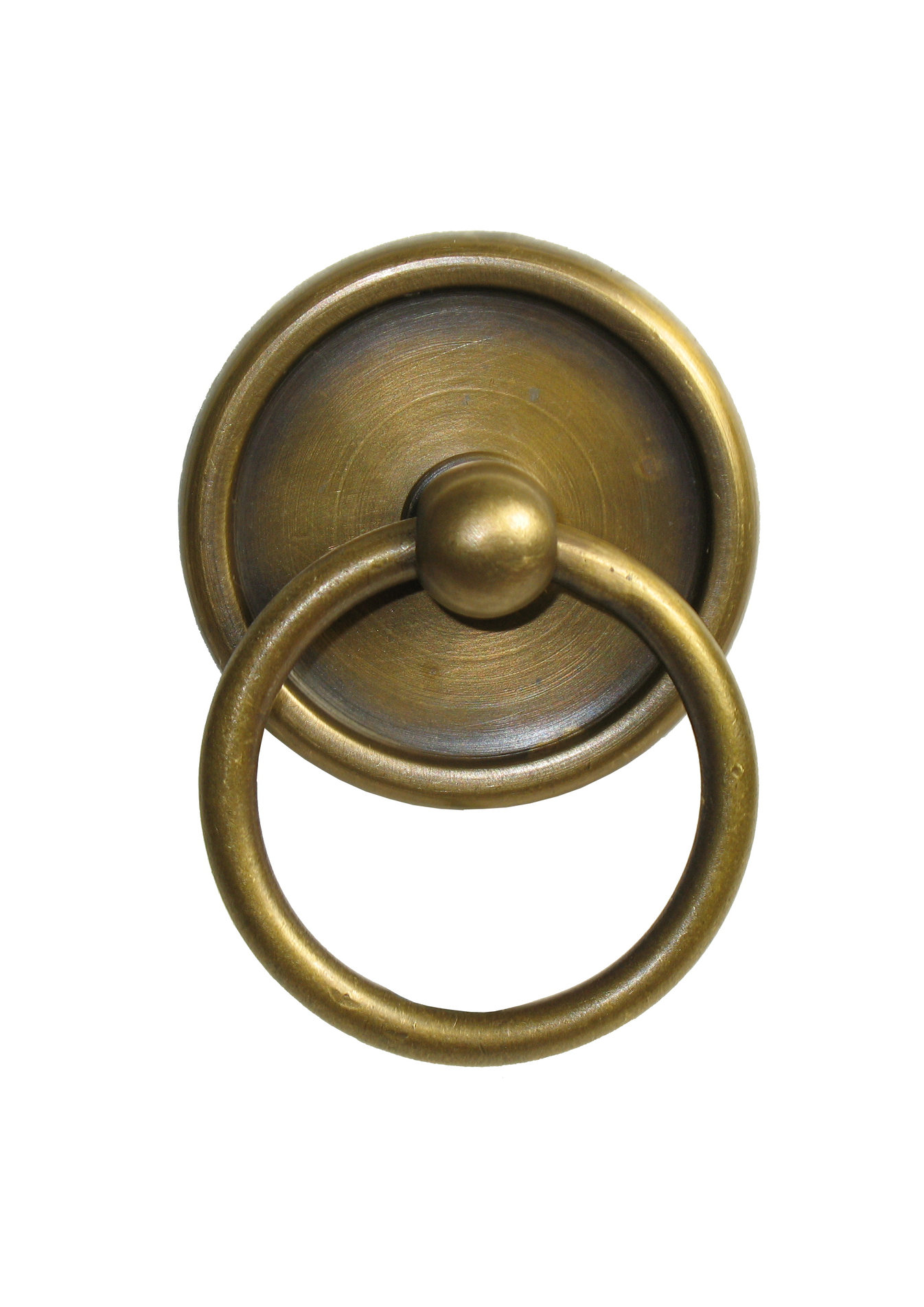 Small Ring Pull With Rimmed Backplate - Traditional - Cabinet And ...