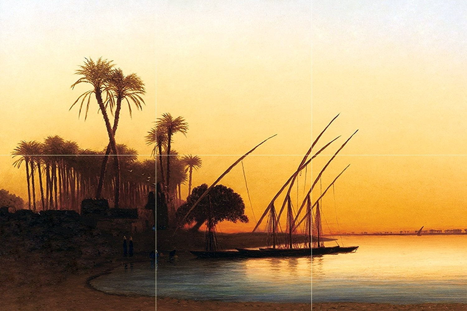 Tile Mural By the Nile at Sunset Kitchen Bathroom Wall Backsplash ...