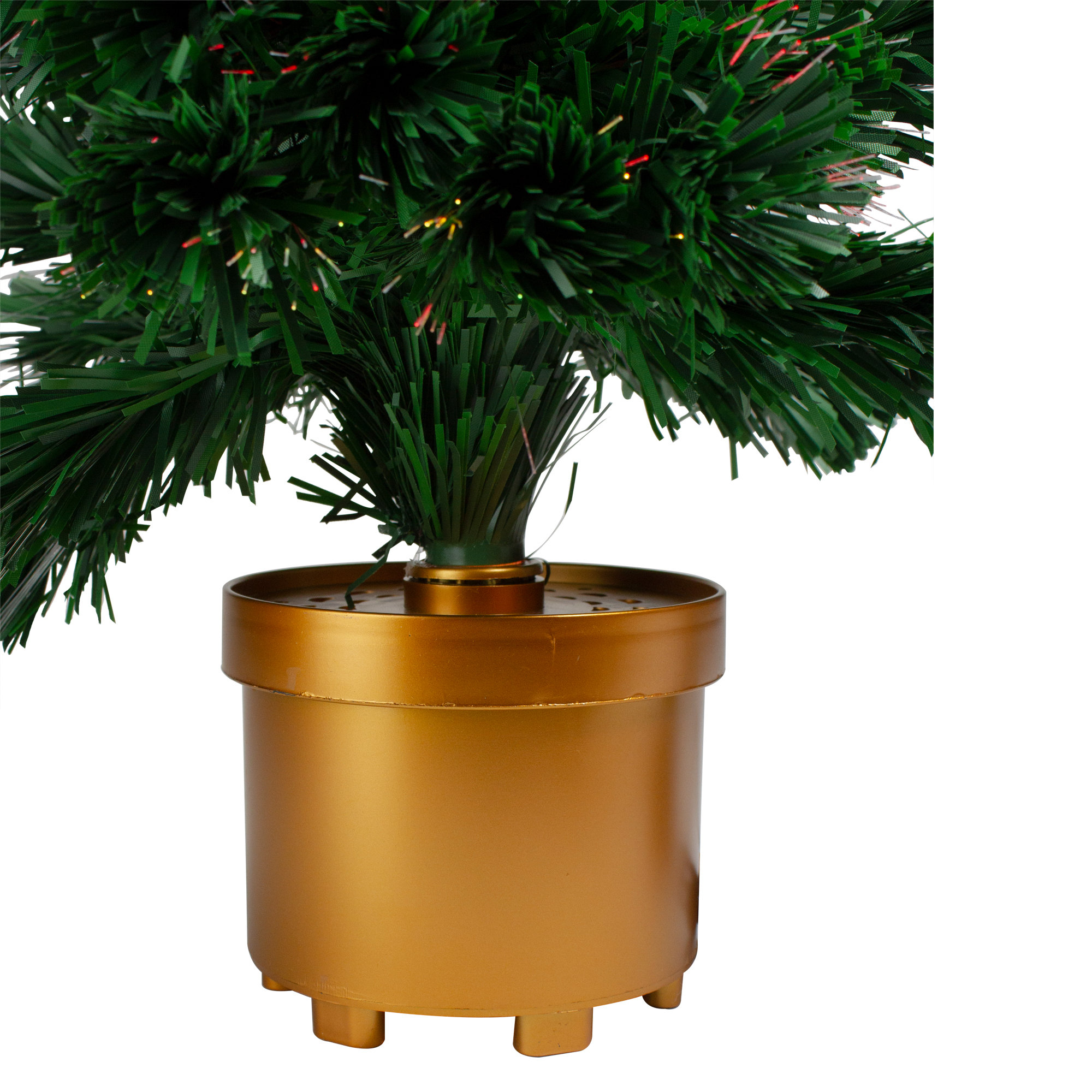 2' Pre-Lit Medium Color Changing Fiber Optic Artificial Christmas Tree ...