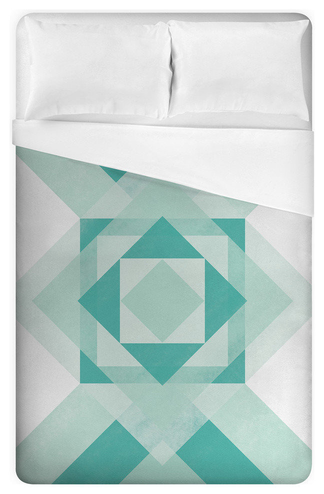 Turquoise Pattern Duvet Cover, King - Contemporary - Duvet Covers And ...