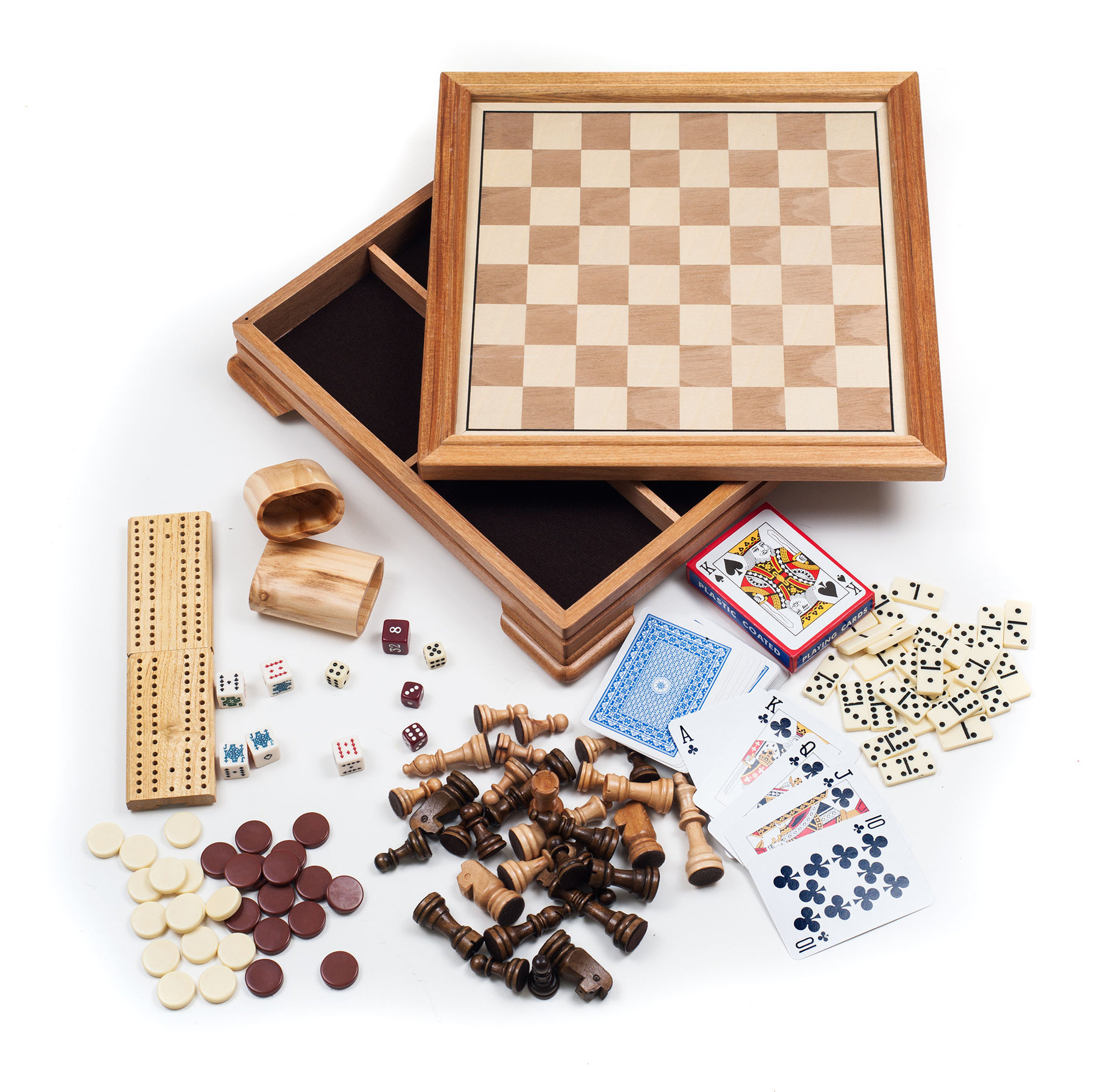 Deluxe 7-in-1 Game Set, Chess, Checkers, Backgammon and More by ...