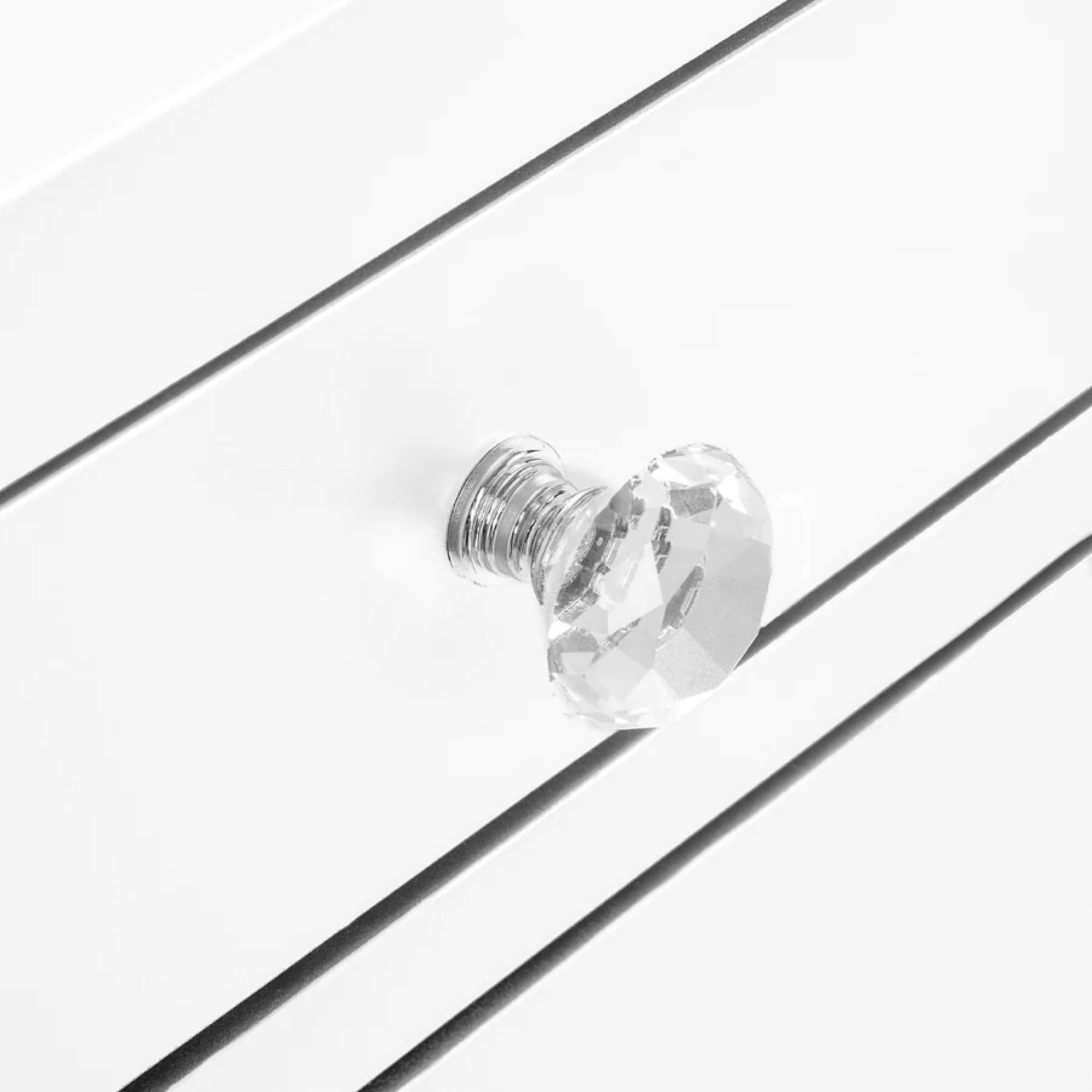 Slaystation Pro Premium Makeup Desk with Drawer and Crystal Knobs - Contemporary - Bedroom ...