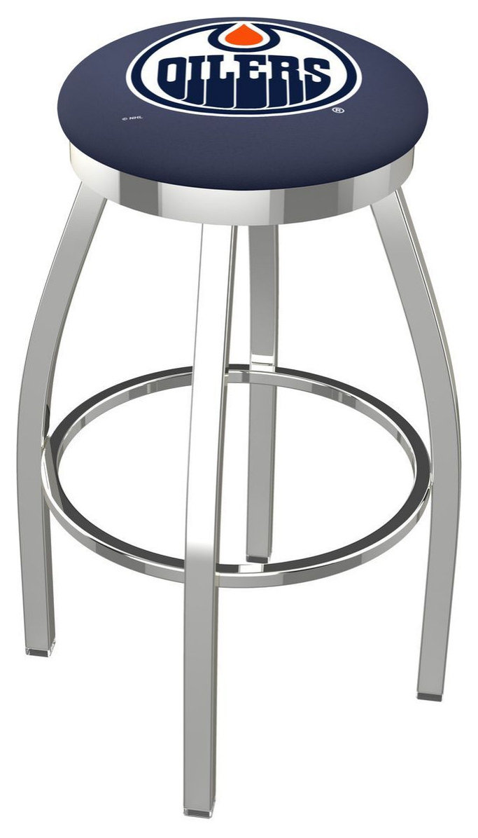 Holland L8C2C Edmonton Oilers 30" Swivel Bar Stool - Chrome ...