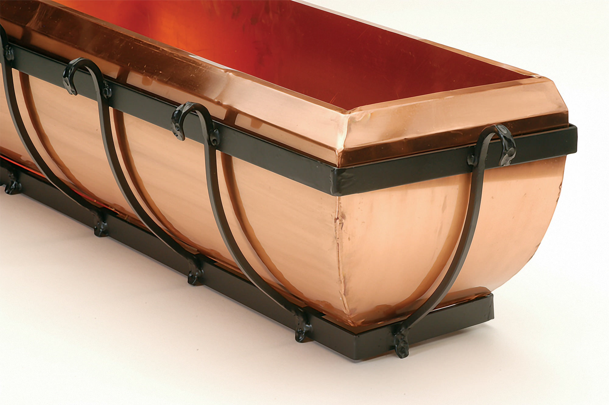 Copper Window Box Planter, 36" - Traditional - Outdoor Pots And ...