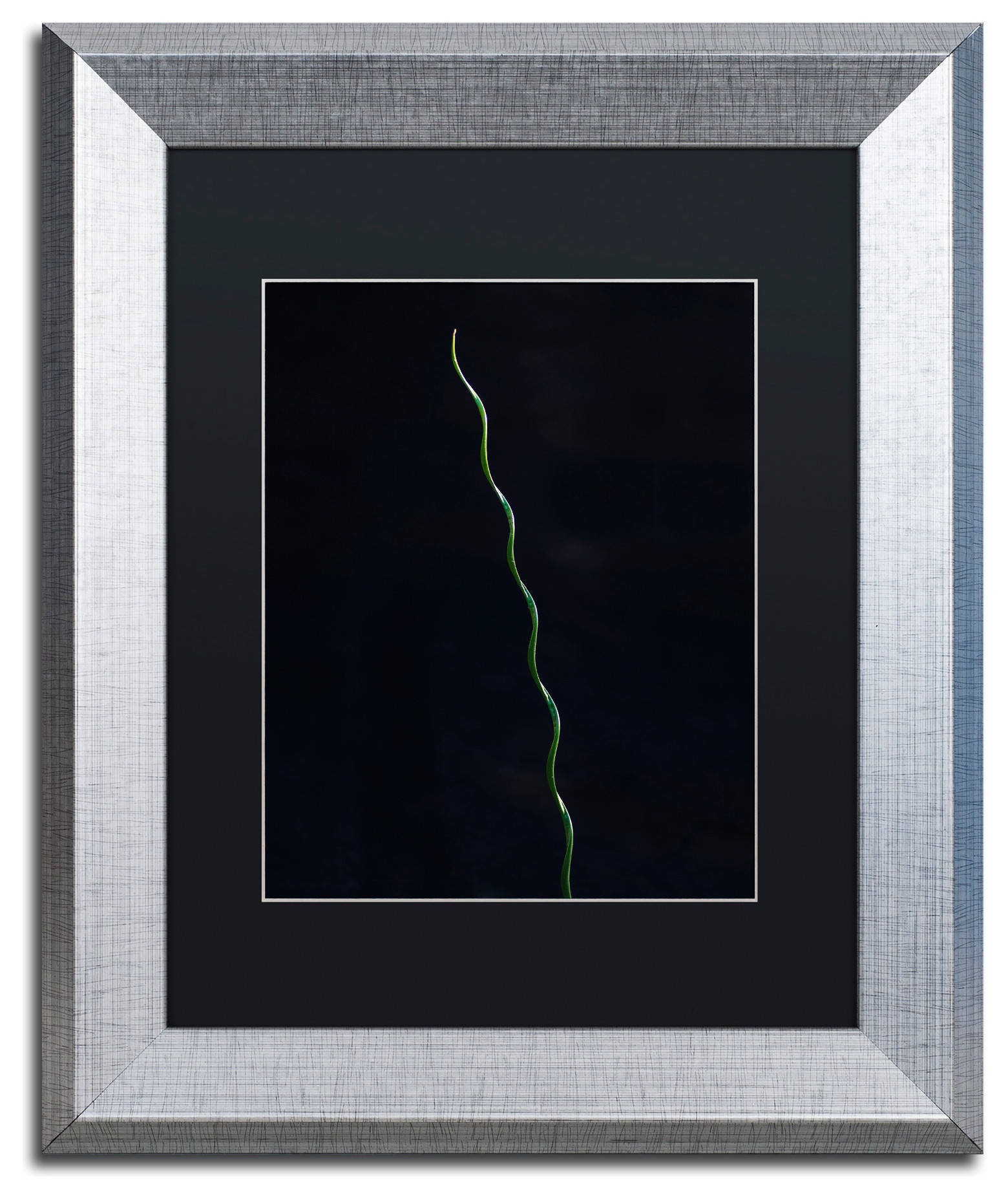 Kurt Shaffer 'The Green Spiral' Matted Framed Art, 14"x11 ...