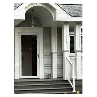 Composite Deck Front Porch and Barrel Cove Entryway - Contemporary ...