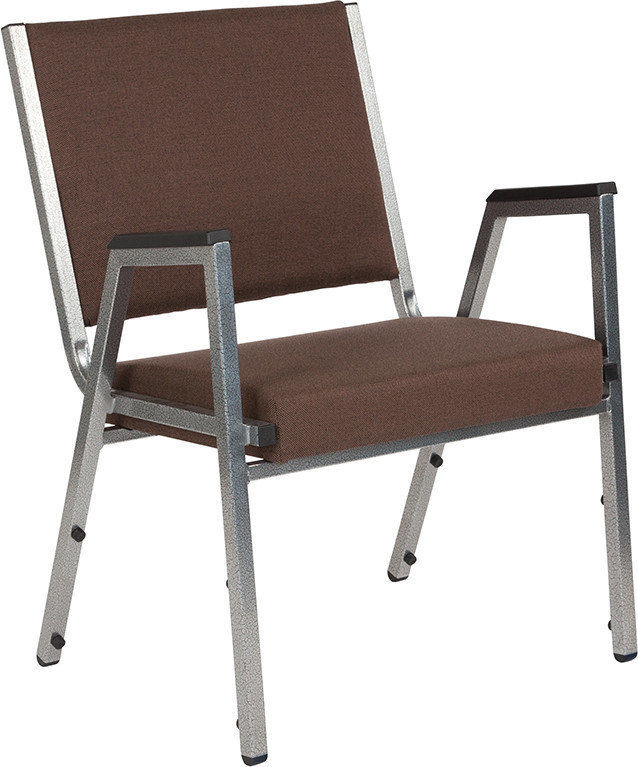 1500 lb. Rated Brown Antimicrobial Fabric Bariatric Arm Chair ...