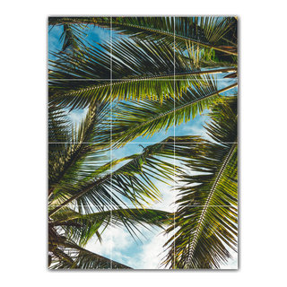 Trees Ceramic Tile Wall Mural HZ501026, 36" Wide x 48" High - Tropical ...