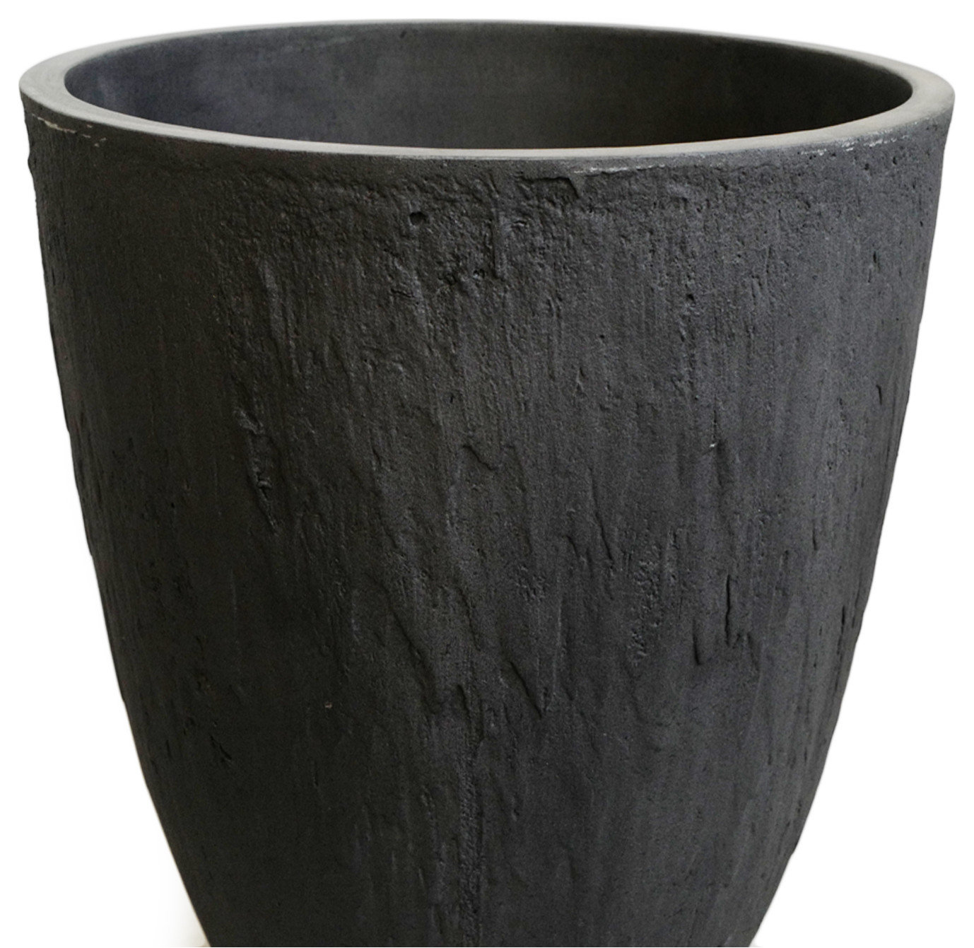 Charcoal Composite Planter Pot Medium - Transitional - Outdoor Pots And ...