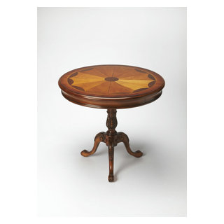 Butler Specialty Company, Carissa 30" Round Pedestal Foyer Table, Dark ...