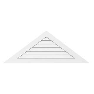 Triangle PVC Gable Vent, Standard Frame, 60"W x 15"H - Transitional ...