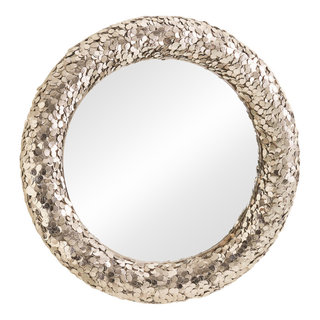 Gypsy Coin Mirror, Nickel - Contemporary - Wall Mirrors - by HedgeApple ...