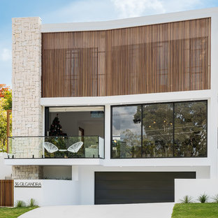 75 Beautiful White Stone Exterior Home Pictures & Ideas | Houzz