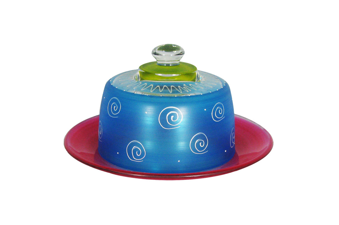 Frosted Curl Turquoise Cheese Dome - Contemporary - Dessert And Cake ...