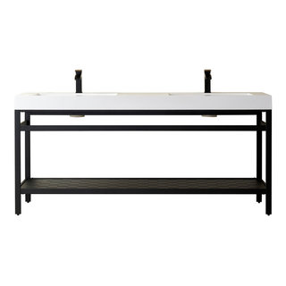 Ablitas Vanity, Metal Support, 72" - Contemporary - Bathroom Vanities ...