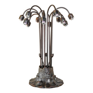 24" High Lily 12 Light Table Base - Traditional - Lamp Bases - by Meyda ...