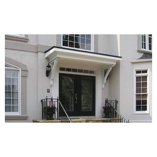 Wide Bracket Portico - Transitional - Veranda - Atlanta - by Georgia ...