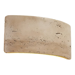 Natural Travertine LED Wall Light Fixture - Transitional - Wall Sconces ...