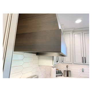 Kitchen Remodel with Ivory Cabinets , Drop Zone, and Hutch Area ...