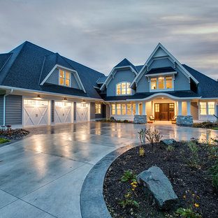 75 Beautiful Exterior Home With A Clipped Gable Roof Pictures & Ideas ...