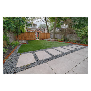 Patio and Stone Steps Using Porcea Coast - Contemporary - Patio ...