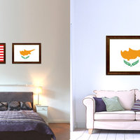 Cyprus Country Flag Canvas Print, 15"x21", 21"x30" - Traditional ...