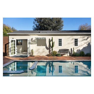 Pool side ADU construction in Studio City - Beach Style - Exterior ...