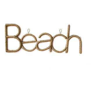 HomeRoots Coastal Beach Nautical Rope Wall Decor - Beach Style - Wall ...