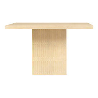 Sampson 48" Square Dining Table in Contemporary Aged Natural on Solid ...