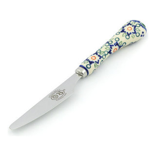 Polmedia Polish Pottery 8" Stoneware Stainless Steel Knife - Farmhouse ...