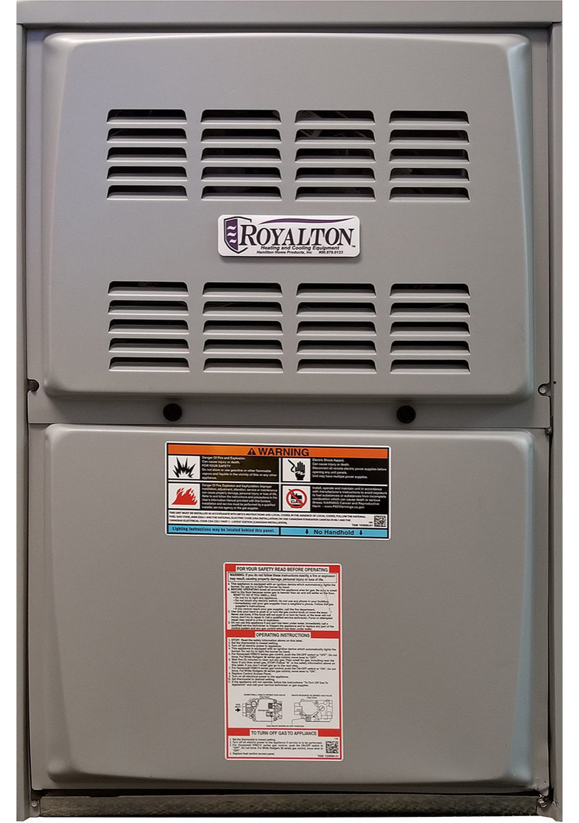 ROYALTON 110K BTU Natural Gas 80% Upflow/Horizontal 1-Stage Forced Air ...