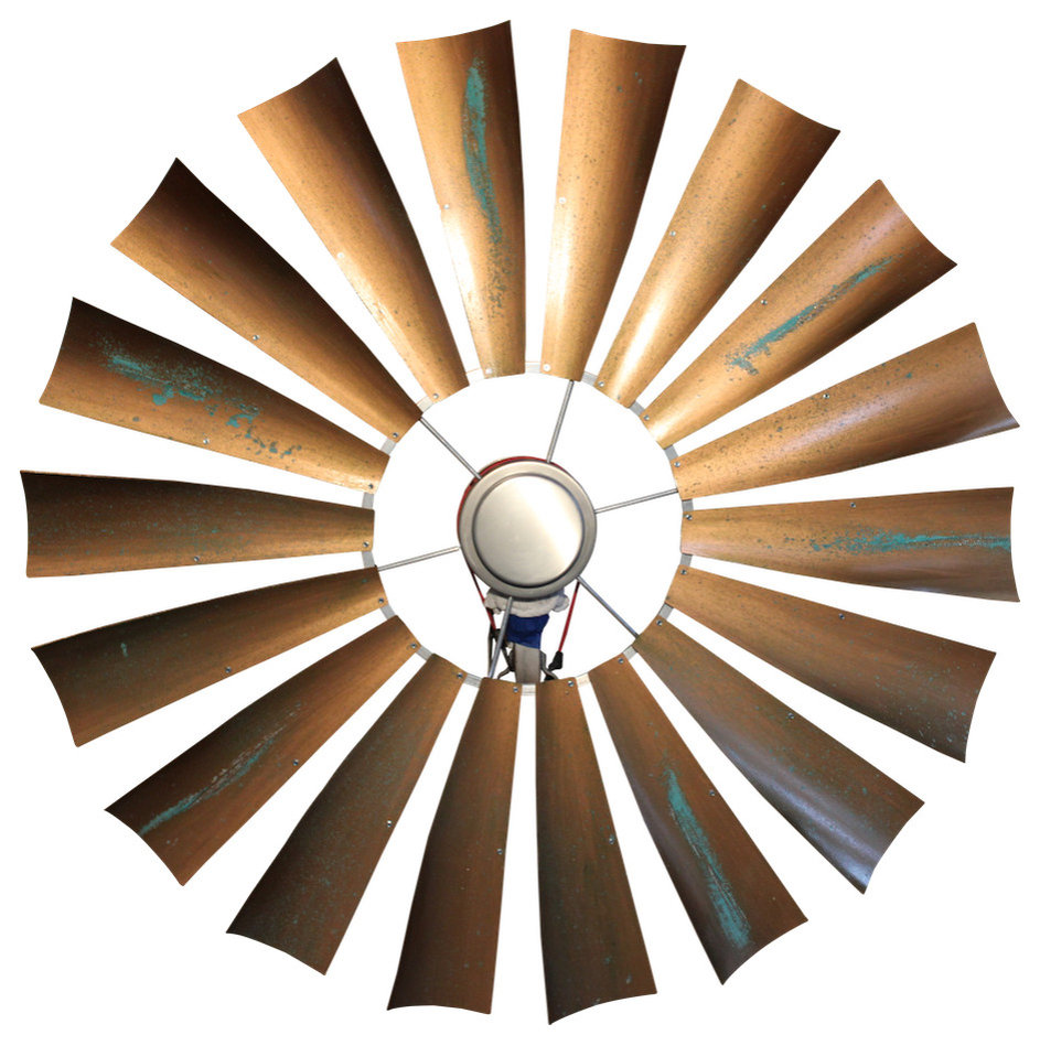 60 Inch Patina Copper Windmill Ceiling Fan, The American Fan ...