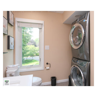 Lovely Bathroom and Laundry Combo with New Window - Renewal by Andersen ...