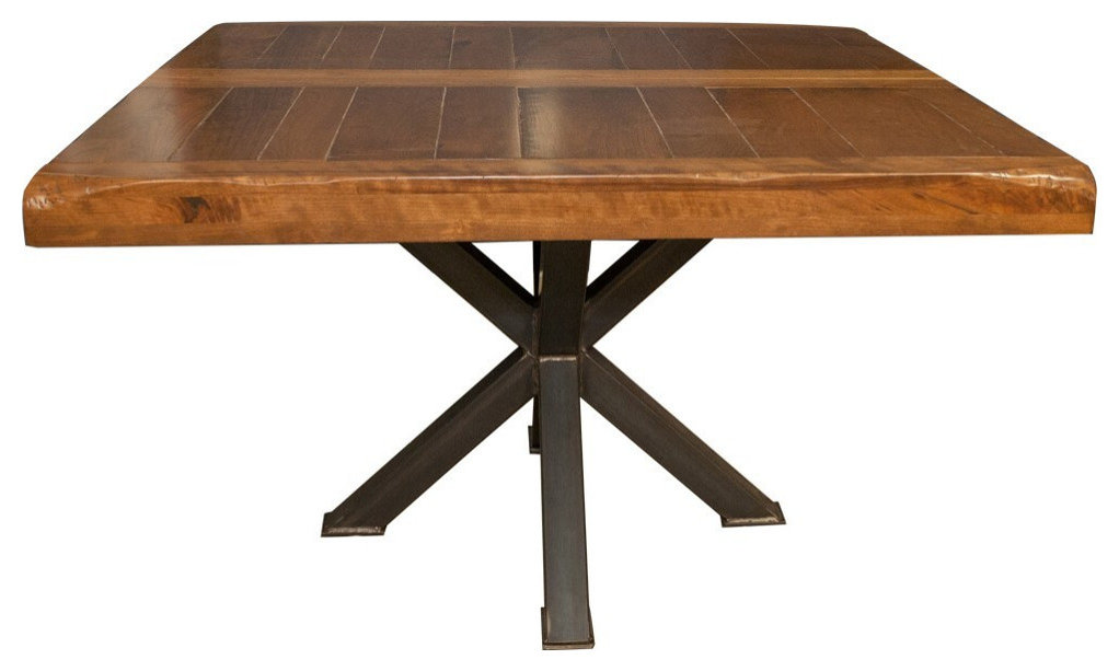 Bennet Square Extendable Dining Table, Rustic Cherry Wood, 54x54 ...