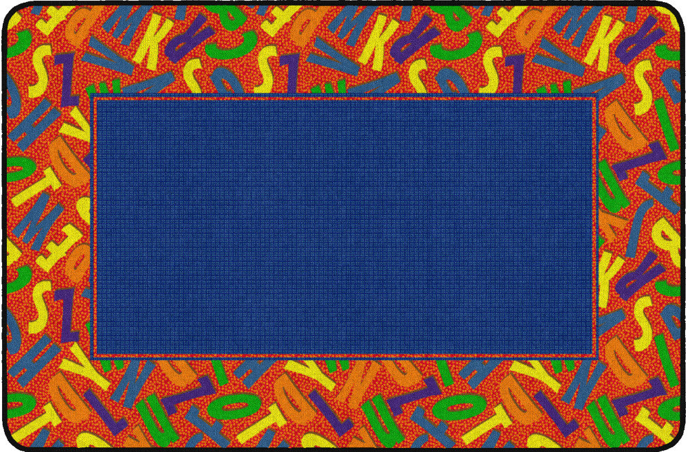 Flagship Carpets FE301-44A 7'6"x12' Scattered Alphabet Educational Rug ...